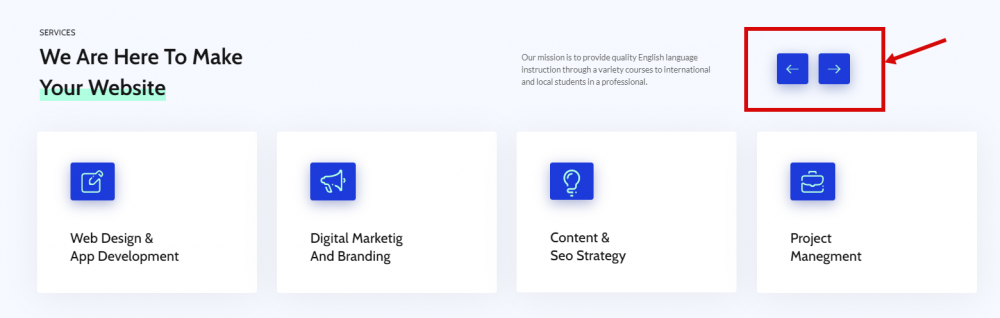 Custom position of arrows for Elementor Carousel